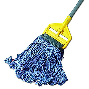 Rubbermaid Commercial C152BLU Swinger Loop Wet Mop Head, Medium, Cotton/Synthetic, Blue (Case of 6)