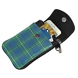 Small Crossbody Scottish Clan Hamilton Hunting Ancient Tartan Crossbody Purse Bag Fashion Cell Purse Wallet For Women/Girls Gift