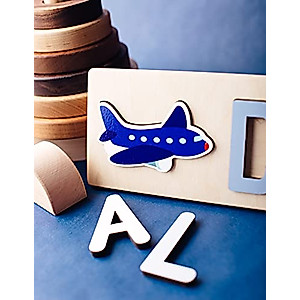 South Bend Woodworks Whimsical Character or Sports Icon Personalized Wooden Name Peg Puzzle