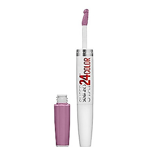 Maybelline SuperStay 24 2-Step Liquid Lipstick Makeup, Lasting Lilac, 1 kit