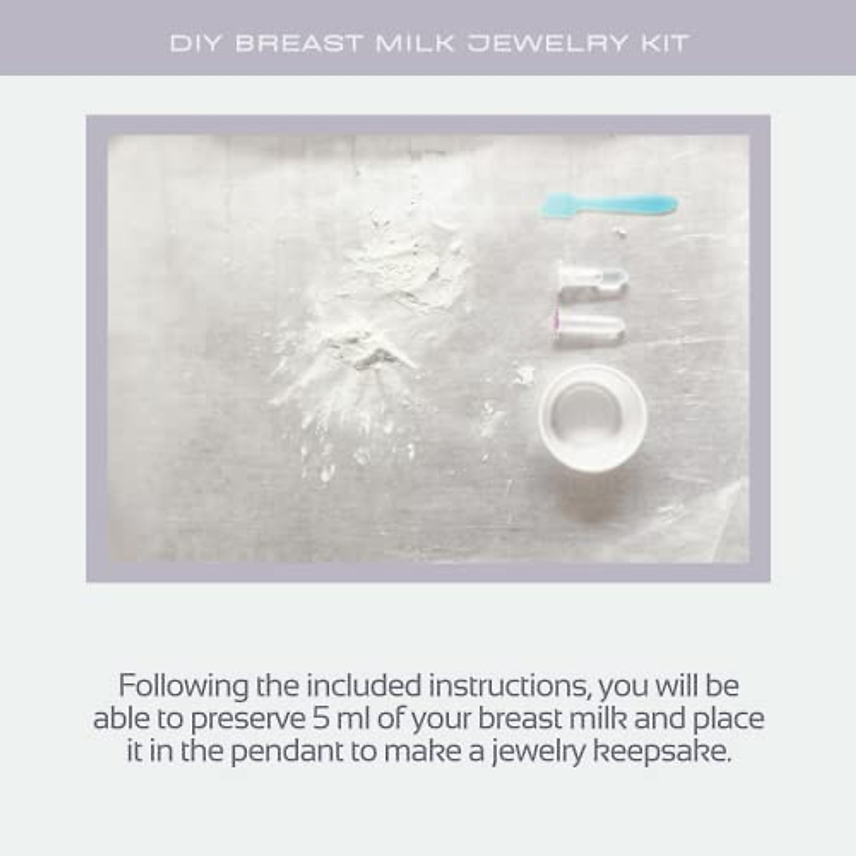 Breast Milk Jewelry DIY Kit - Stainless Steel Keepsake for Breastfeeding Moms