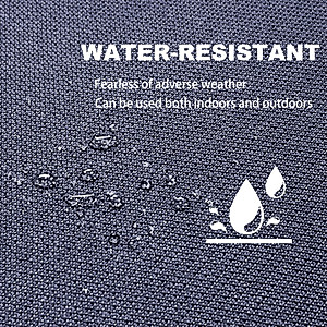 Pcinfuns Indoor/Outdoor Memory Foam Chair Cushions,Thick 19"x19"x3" Chair Cushion for Patio Furniture,Water-Resistant Durable Seat Pads with Ties,Blue Grey,4 Pack