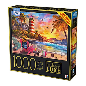 Big Ben Luxe 1000-Piece Jigsaw Puzzle, for Adults and Kids Ages 8 and up, Tropical Sunset