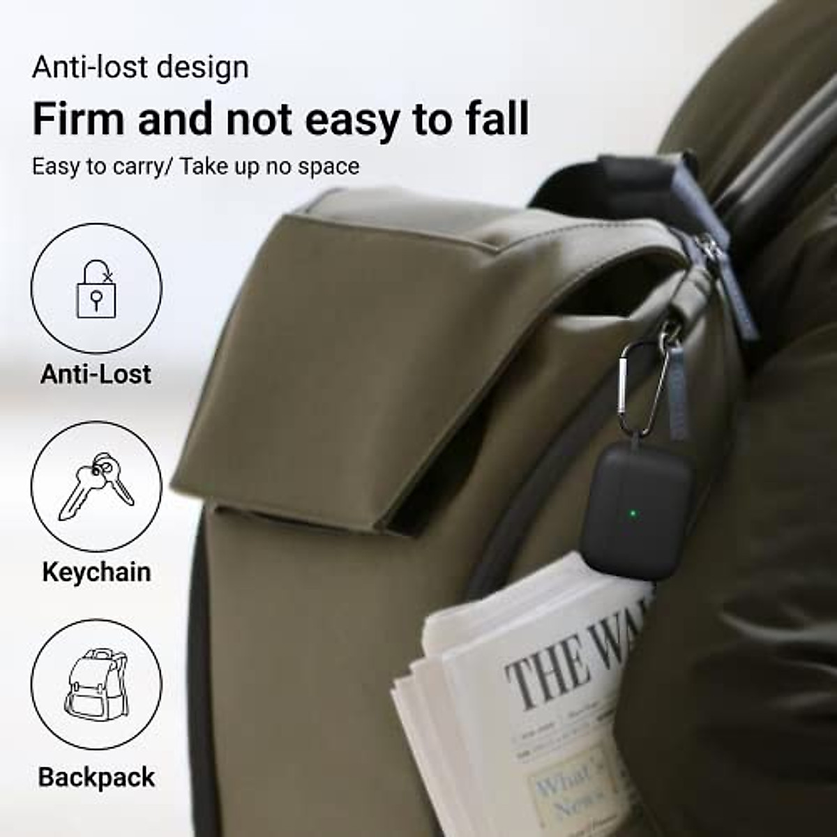 IceSword Airpods Pro 2nd/1st Generation Case Cover, Full Protective Silicone AirPods Skin Soft Shell Shock-Absorbing Protective Full-Body Keychain for Women Men [Front LED Visible] Airpods - Black