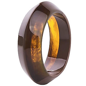 Jude Jewelers Fashion Stylish Acrylic Resin Plastic Statement Clocktail Party Bangle Bracelet (Brown)