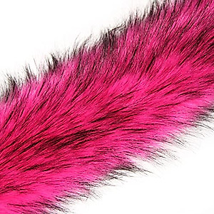 Shaggy Faux Fur Roll - Acrylic Fabric 3" X 70" Inches (7.5 cm X 180 cm) Rolls of Fur - Artificial Fur Like Material - Use Fur Pieces for Crafts, DIY, Costume Design, Decoration (Hot Pink)