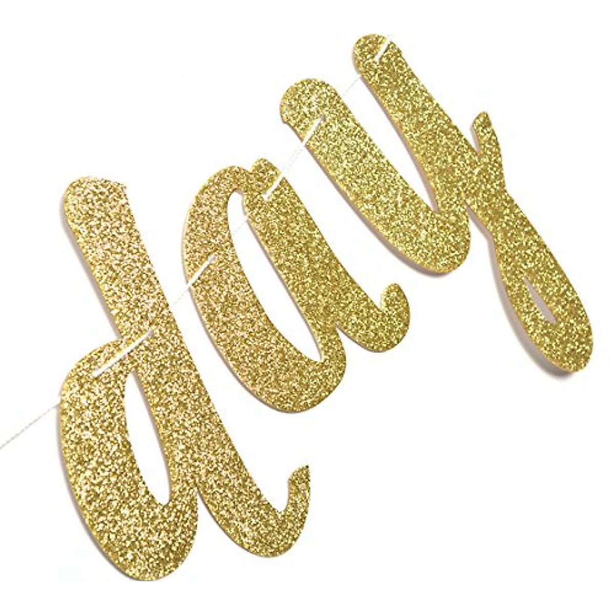 Oh Happy Day Gold Glitter Banner-Birthday – Wedding - Gender Reveal /Baby Shower Announcement /Retirement / Congratulations Party Supplies