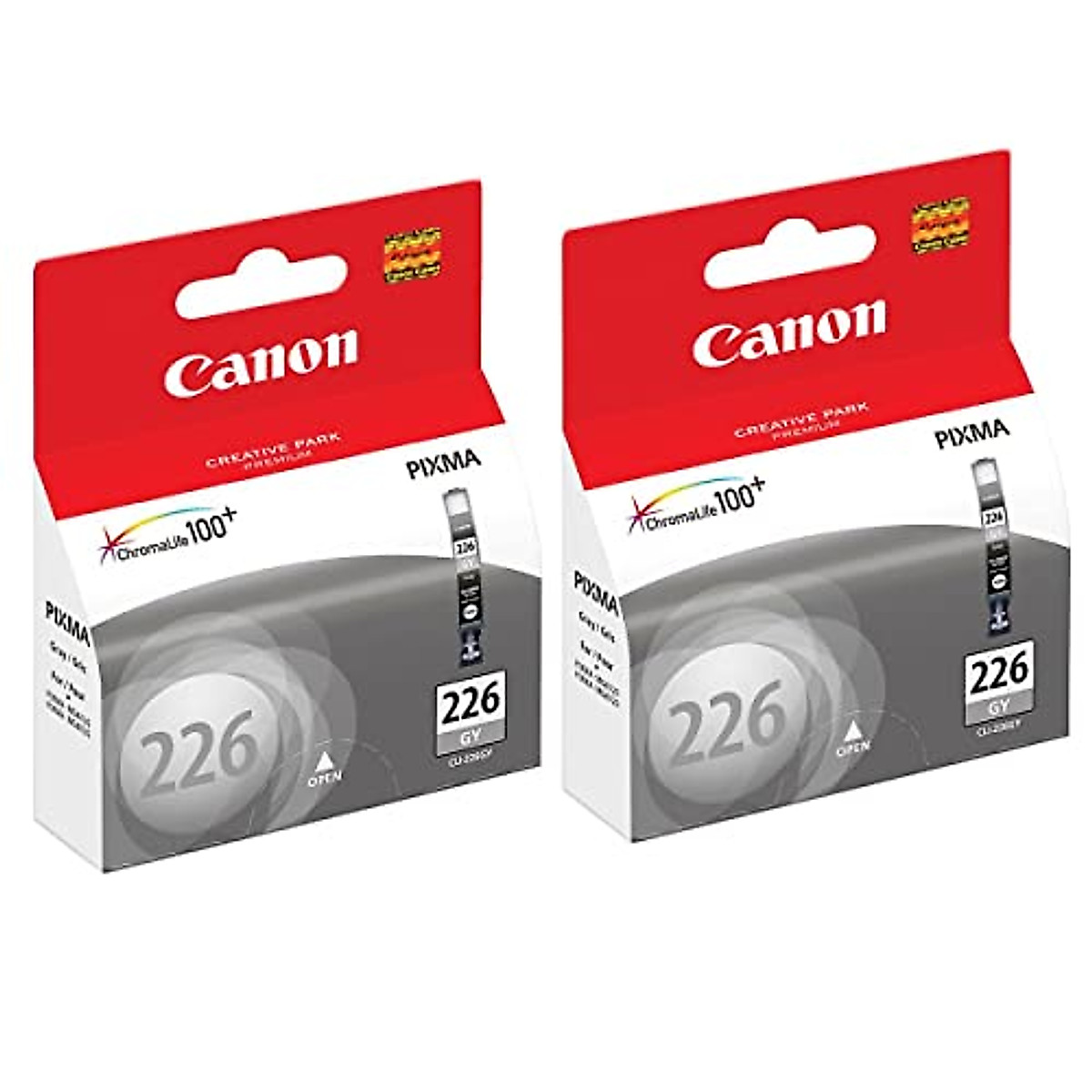 Canon CLI-226 Gray Ink Tank for Inkjet Printers for MG6120, MG6220, MG8120, MG8220 PIXMA Series Printers, 2-Pack
