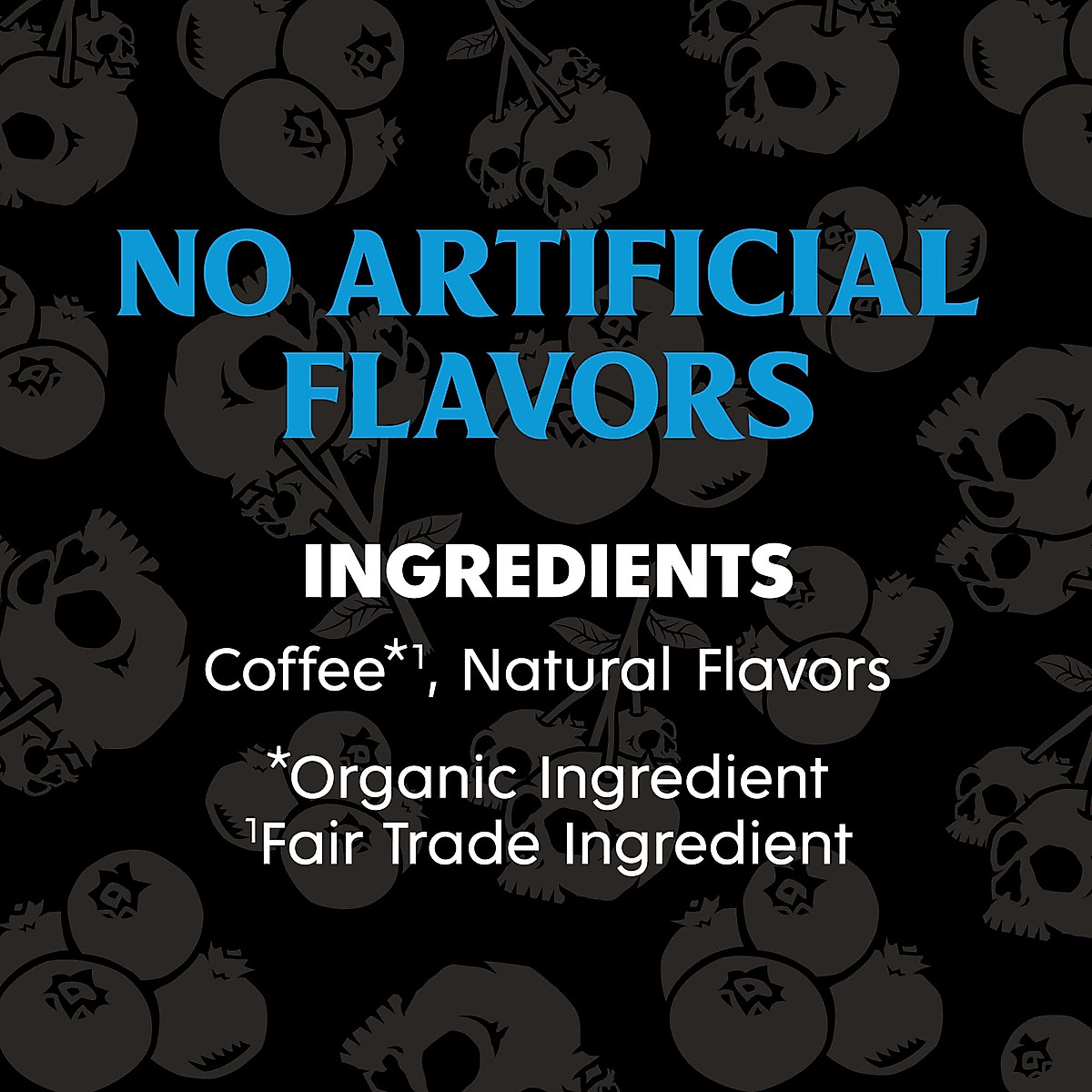 DEATH WISH COFFEE Ground Coffee - Extra Kick of Caffeine - Blue and Buried: Blueberry Vanilla Flavored Coffee