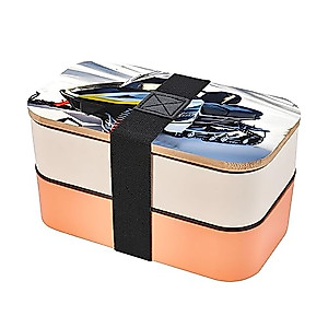 Advanced Snowmobile Adult Lunch Box, Bento Box, With Cutlery Set Of 3, 2 Compartments, Rectangular, Lunch Box For Adults