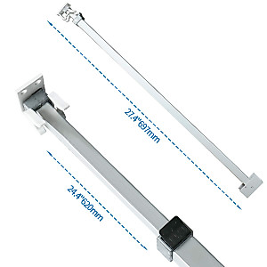 Baomain Patio Door Security Bar Fits 28" to 48" Wide Door Works on Double Hung & Sliding Window (Silver)