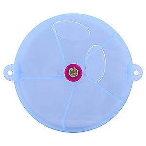 Bird Creative Foraging Toy, Parrot Bird Feeders Seed Food Ball Rotate Wheel for Small Medium Parrot Parakeet Canary Cage Feeder(Blue)