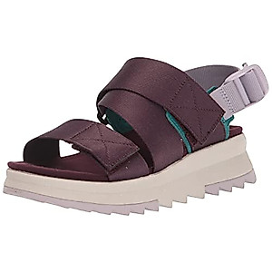 Merrell Women's Alpine Cush Backstrap Wedge Sandal, Burgundy, 7