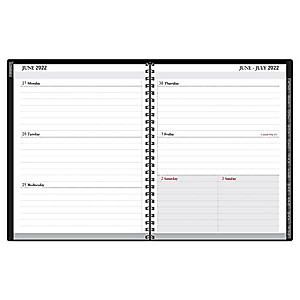 Office Depot® Brand 18-Month Weekly/Monthly Academic Planner, 6" x 8", 30% Recycled, Black, July 2022 To December 2023