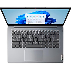 Lenovo Ideapad 1i Laptop (14" Anti-Glare Display, Intel Dual Core Processor, 4GB RAM, 256GB SSD), 1 Year Office 365, Student & Home, 720P Webcam w/Privacy Shutter, Wi-Fi 6, Win 11 Home in S, Grey
