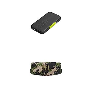 JBL Charge 5 - Portable Bluetooth Speaker with IP67 Waterproof and USB Charge Out, 12 Hours of Playtime and InfinityLab InstantGo 10000mAh Wireless Power Bank (Camo/Black)