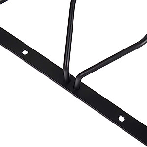 Dianoo 24CM Wine Glass Rack Under Cabinet Black, Stemware Rack, Wire Hanging Rack, Wine Glass Holder With Screws, 3 Rows