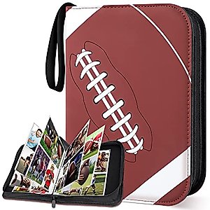 Mlikero 400 Pockets Football Card Binder, Football Trading Cards, Display Case with Football Card Sleeves Card Holder Protectors Set for Football Cards…