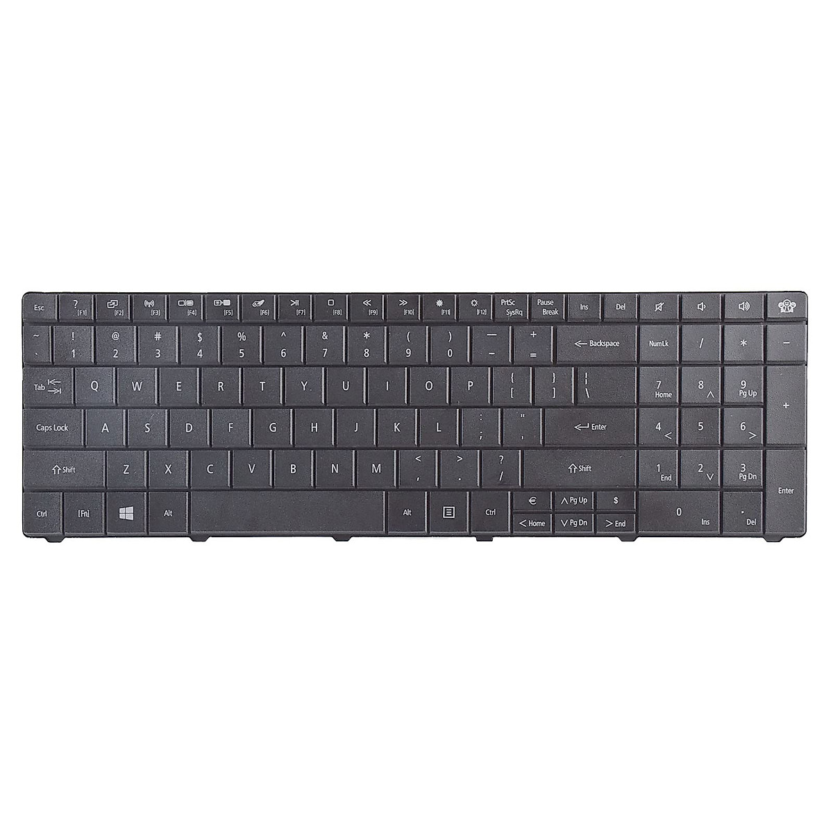 SUNMALL Keyboard Replacement Compatible with Gateway NE51B NE522 NE722 NV570P NE56 NE56R NE71B NE56R48u NE56R41u NE56R42u NE56R43u NE56R45u NE56R31U NE56R34U Series Laptop Black US Layout