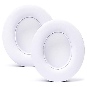 WC Earpads and SweatZ Protective Ear Covers Compatible with Beats Studio 2 & 3, Wired and Wireless | Not for Beats Solo | White & White