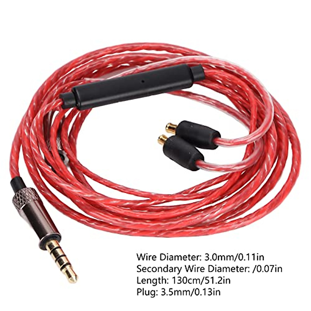 Shanrya Earphone Cable, Cord 51.2in for CKR90 CKR100 LS50 LS70 for E50 E70 LS200 LS300 LS400