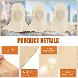 Hercicy 24 Pcs Spray Socks Painters Mask Hair Sock Unisex Adult Head Covering Painting Mask Soft Cotton Stretch Hood Mask for Paint (Nude)