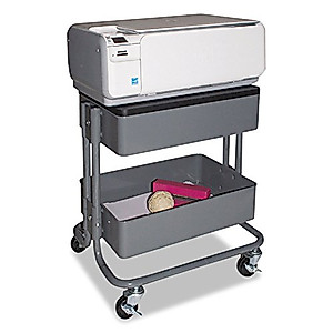 Vertiflex VF51025 Multi-Use Storage Cart/Stand-Up Workstation, 13.9w x 11.75d x 18.5-39.5h, Gray