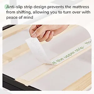 Novilla Queen Bed Frame, Metal Platform Bed Frame, Noise-Free, Sturdy Metal Bed Frame, Heavy Duty Wood SlatsWood Slats Support, No Box Spring Needed, Easy Assembly, Coal Black