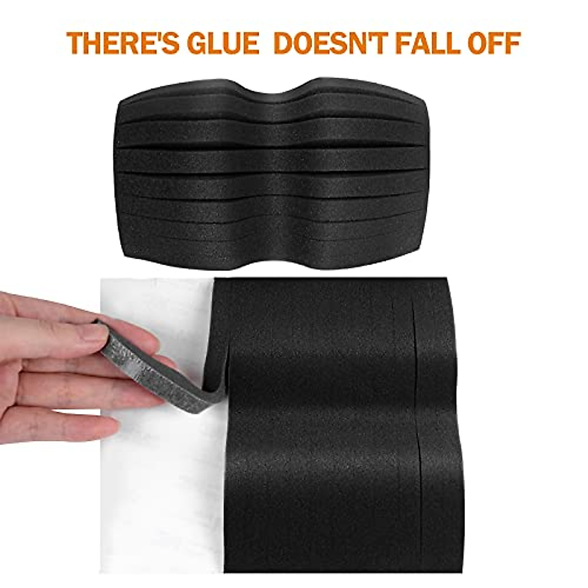 Sponge Anti-Fog Nose Bridge Pads Seal Nose Cushion Memory Foam Nose Pads Self-Adhesive Protection Strip Nose Pad for Mask 50 PCS Black