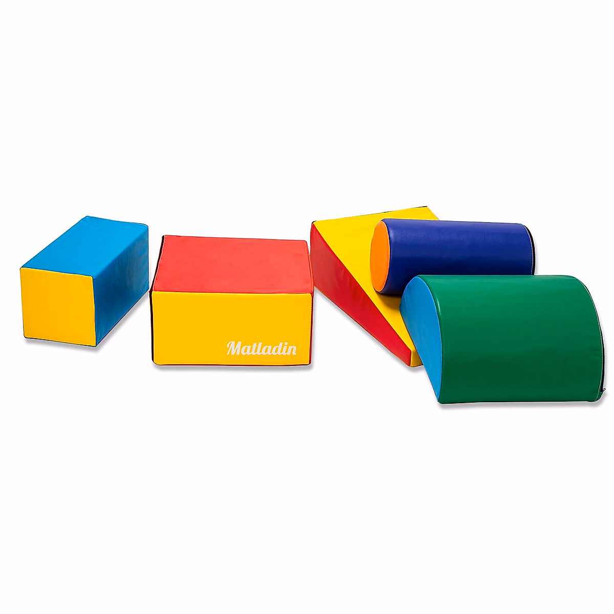 Matladin Indoor Safe Soft Foam Climber 5-Piece Sets, Beginner Toddler Climber with Slide Ramp Indoor Climbing Toys for Toddlers Kids and Children