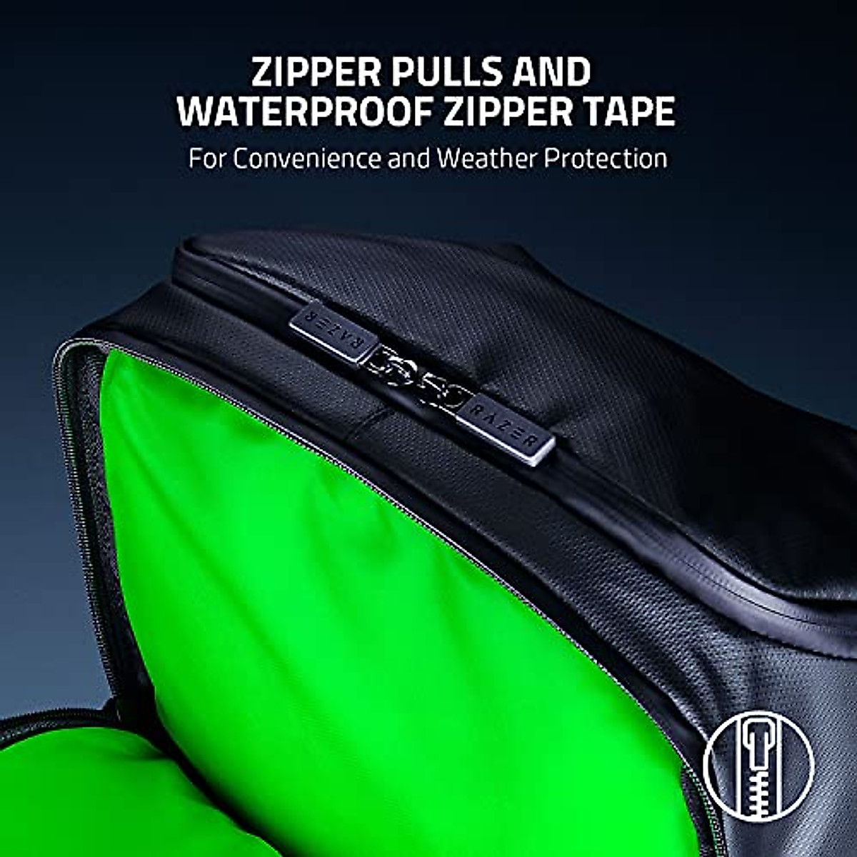 Razer Scout 16" Gaming Laptop Backpack: Lightweight Travel Carry On Computer Bag - Water Resistant - Fits 16 inch Notebook - Black