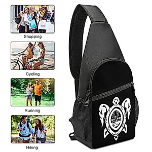 Guam Seal Turtle Crossbody Shoulder Bag Sling Backpack Travel Hiking Daypack Casual Chest Pack For Women Man One Size
