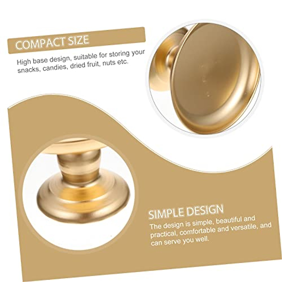 NOLITOY 2pcs Snack Anniversaries Center Tray Display Bowls Cups Plate Dish Decoration Wedding Snacks Salad Metal Plates Pedestal Container Round Trifle for Party Birthday Weddings