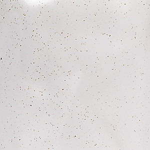 Creative Co-Op Stoneware Dish Brush, White Speckled Finish Sponge Holder