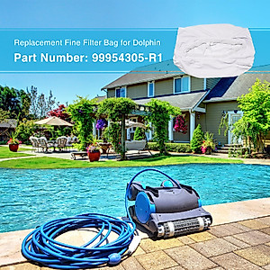 Apopip 99954305-R1 Filter Bag 70 Micron Replacement for Dolphin - Maytronic Dolphin Parts Deluxe 4, Deluxe 5, DX6 Pool Cleaner Filter Bag