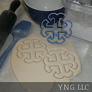 FRENCH CROSS OUTLINE 4.25 INCH RELIGIOUS SYMBOL CHRISTIAN CATHOLIC COOKIE CUTTER MADE IN USA PR3838