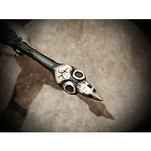 Beater Shamanic Black for tambourine Siberian Shamanic Drum Frame drum Mallet Handcrafted