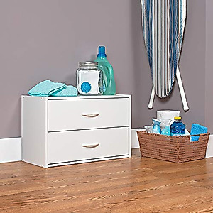 ClosetMaid 1566 Stackable 2-Drawer Horizontal Organizer, White