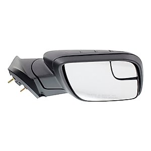 Kool Vue Passenger Side Power Non-Heated Mirror for Ford Explorer 2011-2015 Manual Fold With Spotter Glass; Without Signal Light, Memory & Puddle Lamp Textured