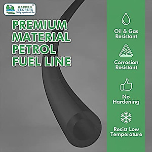 GARDEN SECRETS (4 sizes) Fuel Line Fuel Hose Replacement Fuel Tube for Lawn Mower String Trimmer Chiansaw Blower Generator Power Tools with Small Engine