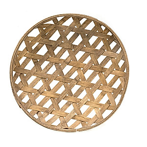 Misc Round Tobacco Basket Brown Wood