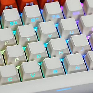 YMDK 133 Key Carbon PBT Double Shot Side-lit Shine Through Backlit keycaps OEM Profile for MX Mechanical Keyboard 108 96 87 NJ80 KBD67 ID80 84 68 64