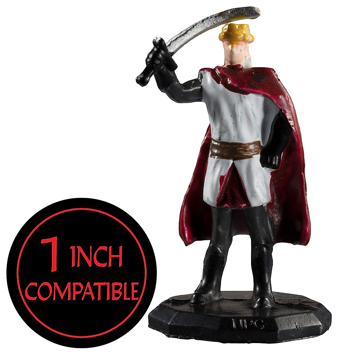 Townsfolk Mini Fantasy Figures - Nobility Class - 8pc Hand-Painted Non Player Character NPC Miniatures - 1" Hex-Sized Compatible w DND Dungeons Dragons, Pathfinder RPG Tabletop Games