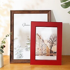 CURTEK 2-Pack 4 x 6'' Red Picture Frame with Removable Cushion Show Picture 3.6 x 5.6 Inch for Table Top Display and Wall Mounting Photo Frame