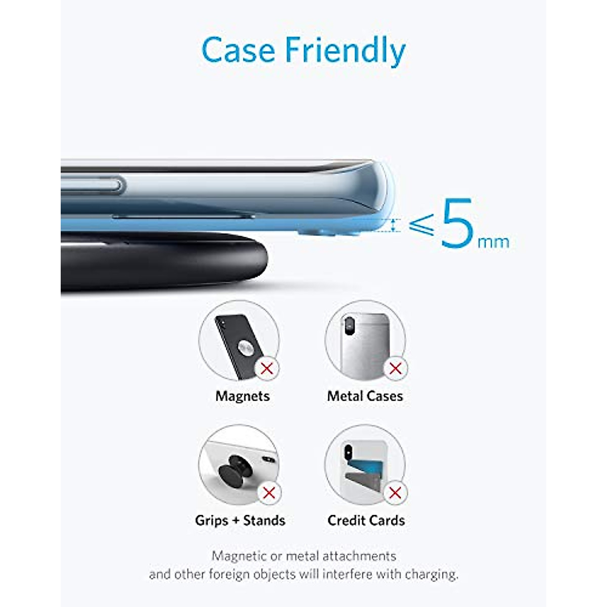 Anker Wireless Chargers Bundle, PowerWave Pad & Stand, Qi-Certified Compatible iPhone 12, 12 Mini, 12 Pro Max, 11, 11 Pro, 11 Pro Max, Xs Max, XR, 10W for Galaxy S20 S10 S9, Note 10 (No AC Adapter)