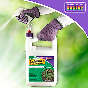 Bonide Weed Beater Plus Crabgrass & Broadleaf Weed Killer, 128 oz Ready-to-Use Spray, Fast-Acting Control for Broadleaf Weeds