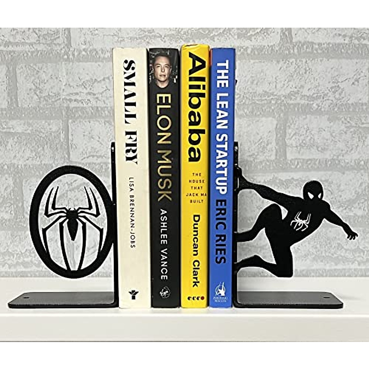 HeavenlyKraft Superhero Decorative Metal Bookend, Non Skid Book End, Book Stopper for Home/Office Decor/Shelves, 5.9 X 3.9 X 3.14 inch per Piece, Support Outside