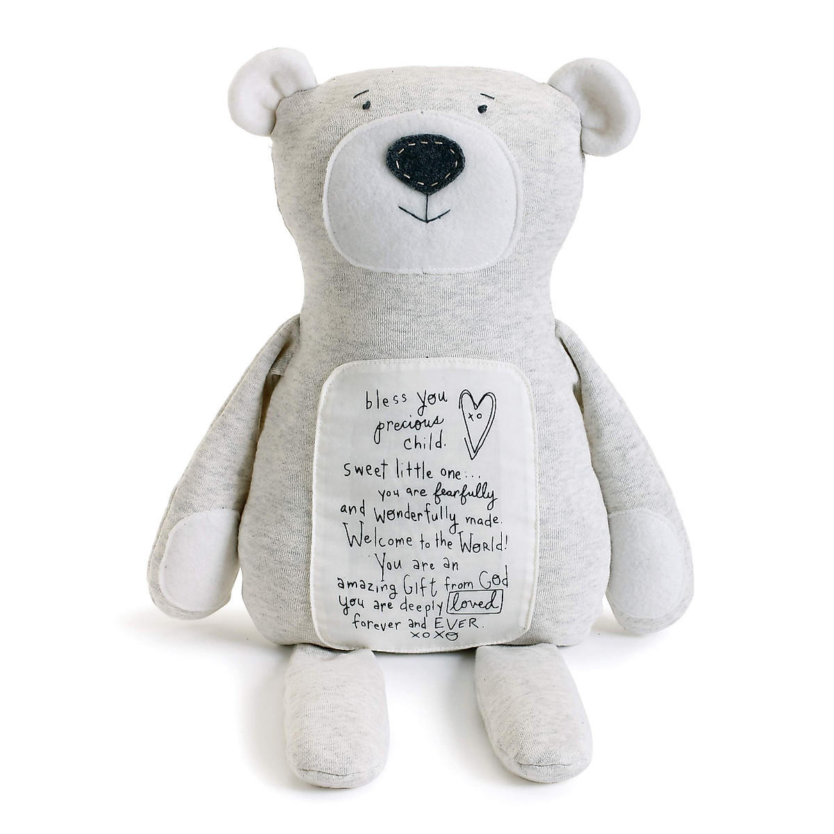 DEMDACO Plush Bless You Precious Child Poetic Threads Bear Children's Stuffed Animal Toy for Boys & Girls