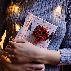 1 Roll Merry Christmas Themed Decorative Ribbon White Wrapping Ribbon Merry Christmas Cotton Ribbon for Home Decor Wrapping