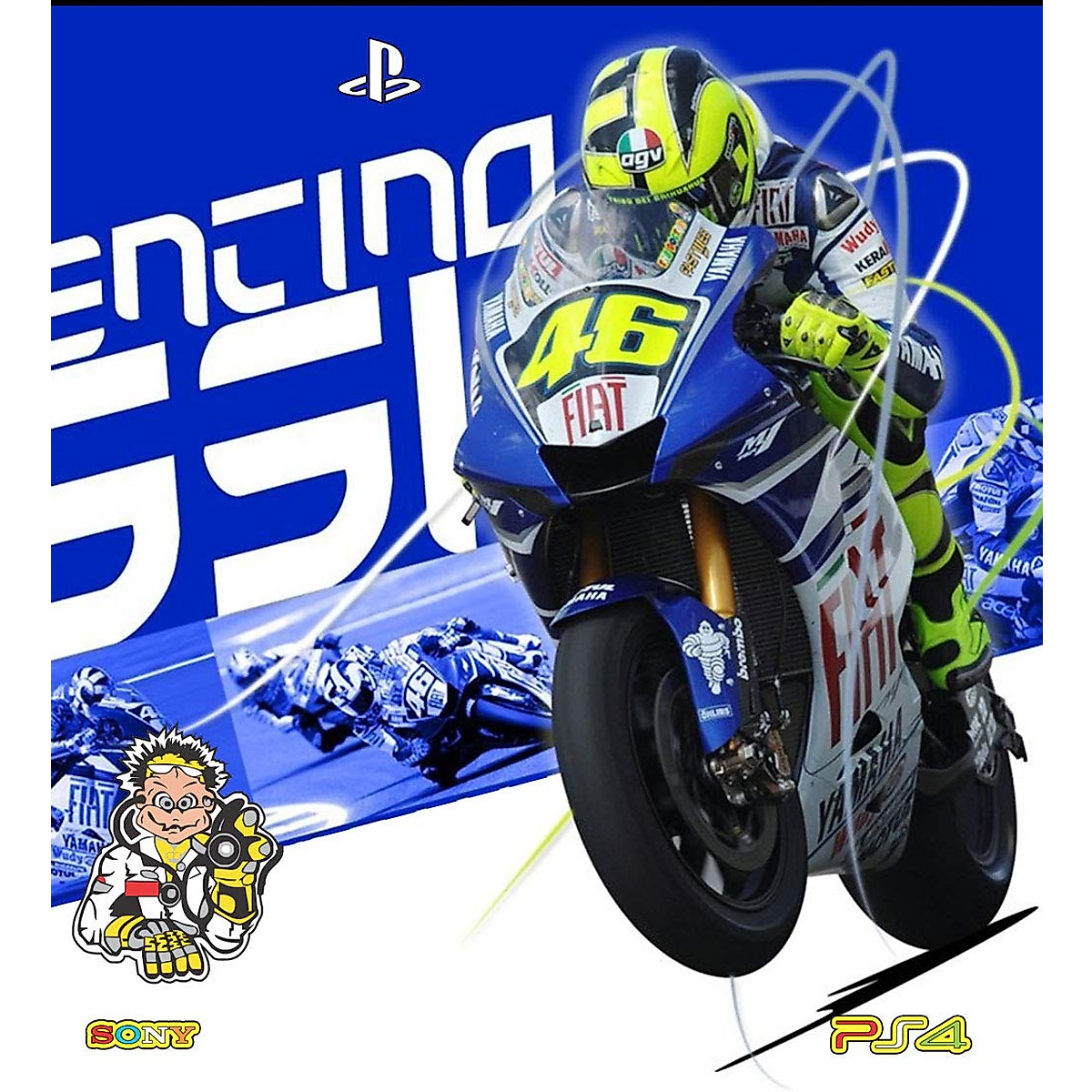 Skin Ps4 Old - Valentino Rossi - Limited Edition Decal Cover ADESIVA Playstation 4 Slim Sony Bundle
